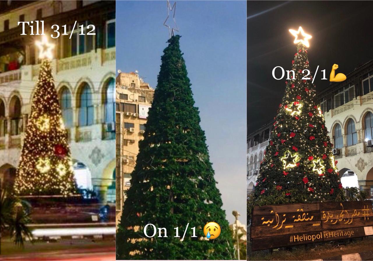 Viral Video: Men Spotted Vandalizing El-Korba's Christmas Tree Just for ...